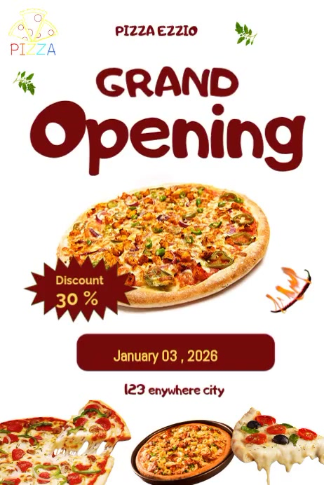 Pizza Grand Opening Template | PosterMyWall