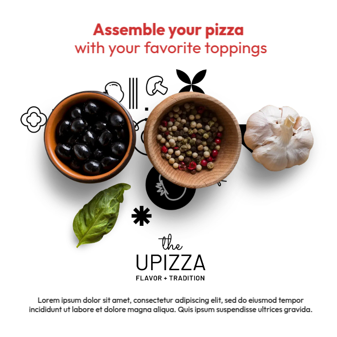 Pizza Ingredients Template | PosterMyWall
