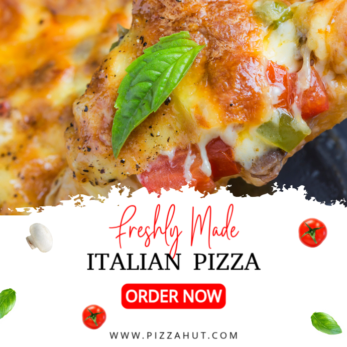 Pizza Italian Restaurant Instagram Post Template | PosterMyWall