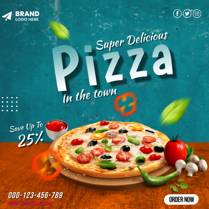 Pizza Menu Ads Template | PosterMyWall