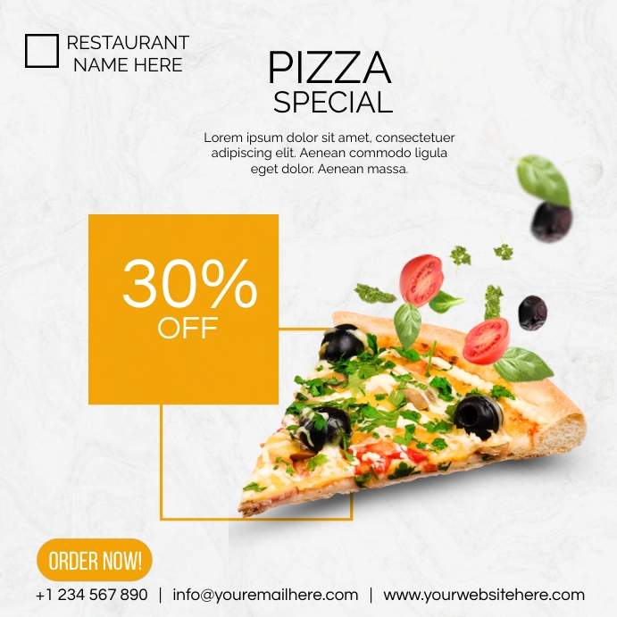 Modèle pizza menu | PosterMyWall