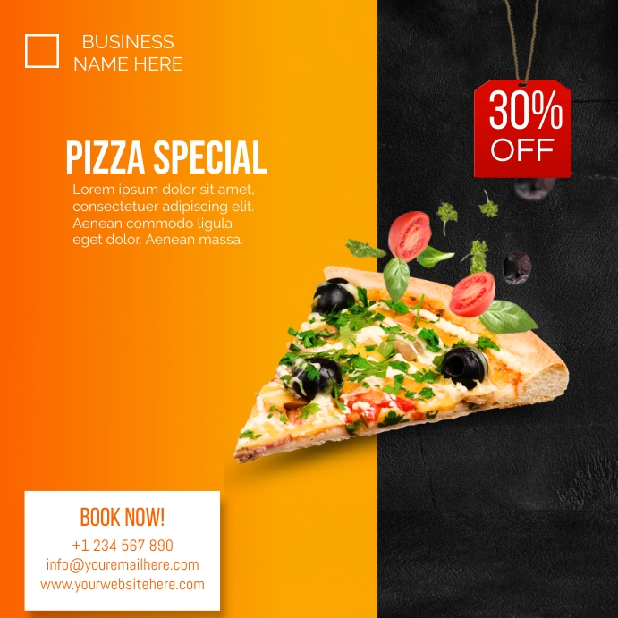 Modèle pizza menu | PosterMyWall