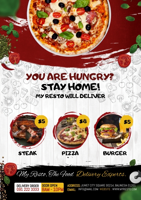 Pizza Menu Template | PosterMyWall