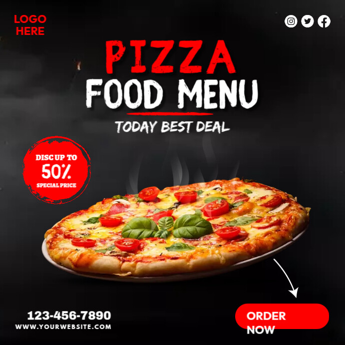 Pizza Menu Templat | PosterMyWall