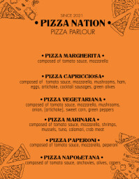 Pizza menu table a4 card 2 Template | PosterMyWall