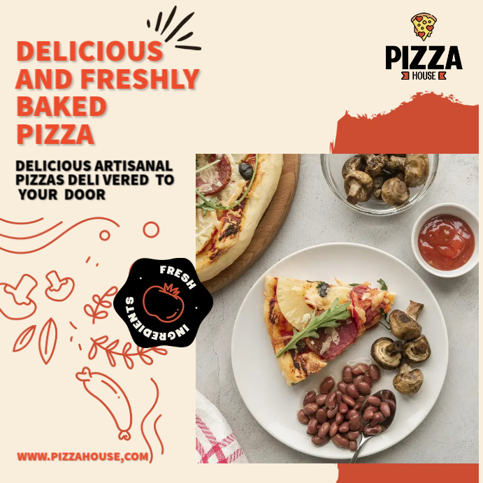 Modèle Pizza Menu Display | PosterMyWall