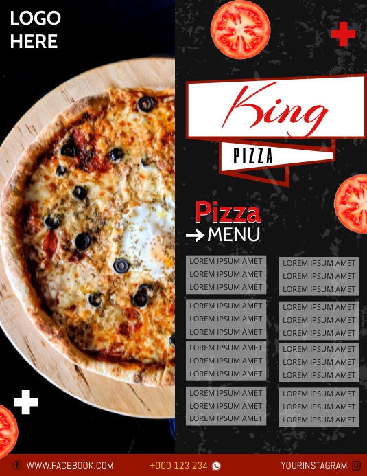 Pizza Menu Flyer Template | PosterMyWall