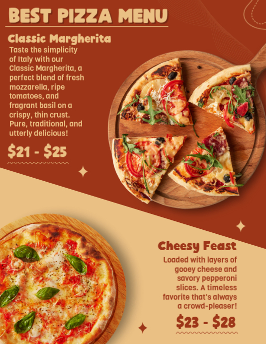 Pizza Menu Flyer Template | PosterMyWall