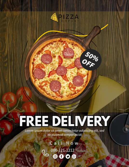 Pizza Menu Flyer Template | PosterMyWall