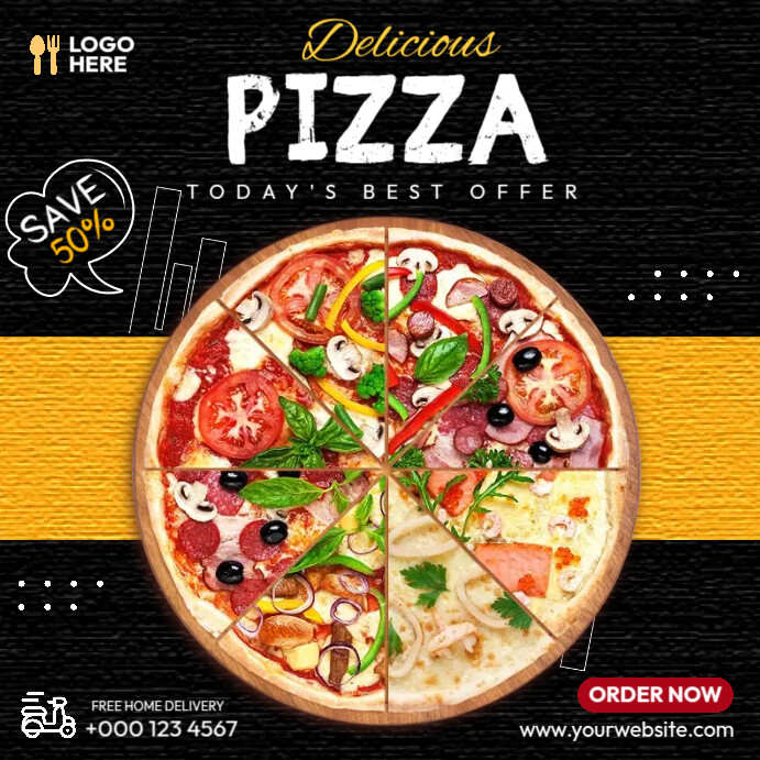 Pizza Menu Flyers Template | PosterMyWall