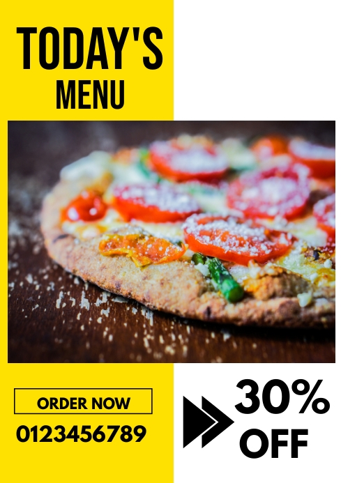 Pizza Menu poster design Template | PosterMyWall