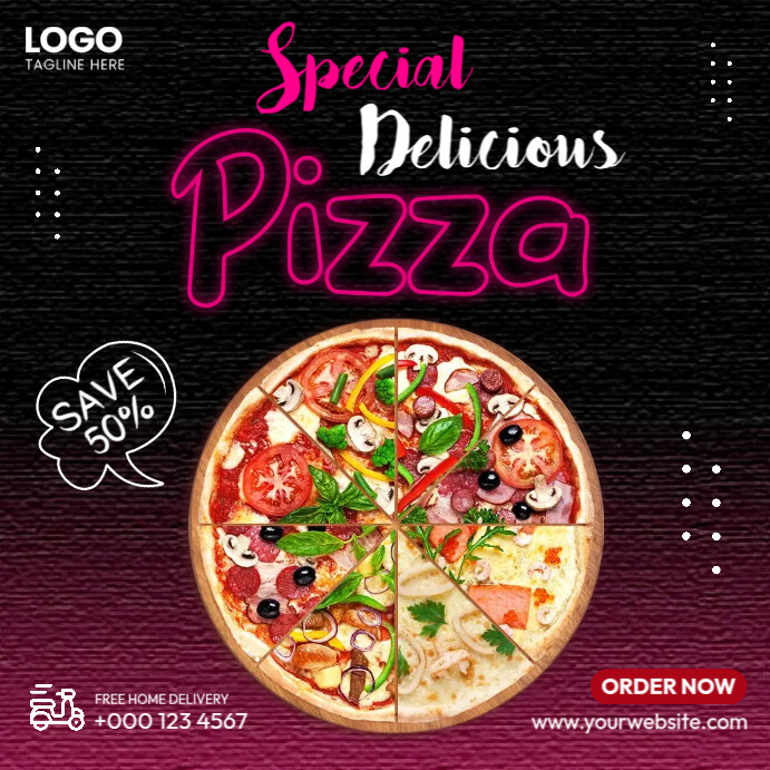 Modèle Pizza Menu Template | PosterMyWall