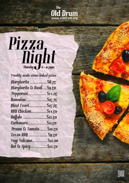 Pizza Night Template | PosterMyWall