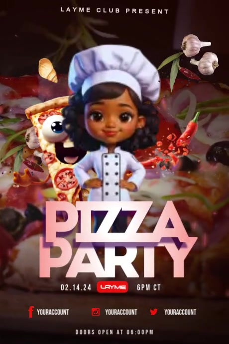 Pizza Night Party Template | PosterMyWall