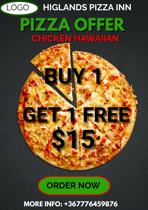 Plantilla de Oferta de Pizza | PosterMyWall