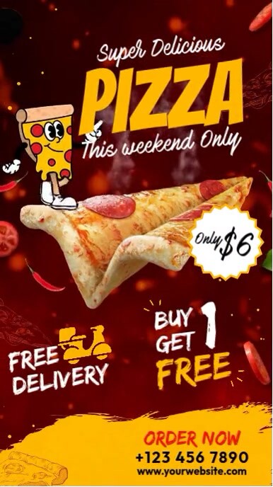 Pizza Offer Instagram Reel Template | PosterMyWall