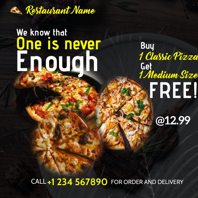 pizza offer restaurant flyer Template | PosterMyWall