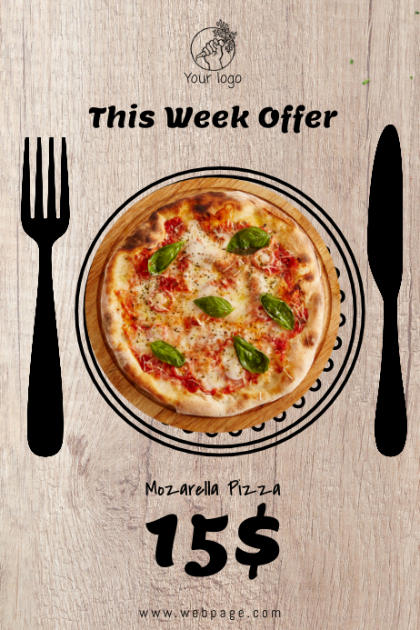 Pizza Offer Top View Flyer Template | PosterMyWall