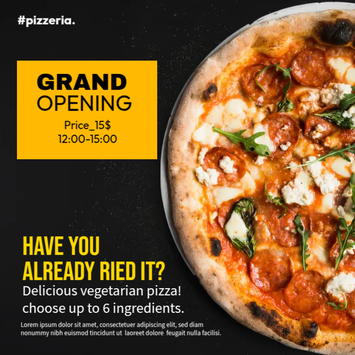 Copy of Pizza Opening | PosterMyWall