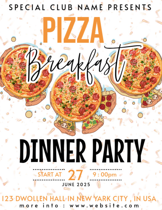 pizza party flyer Template | PosterMyWall