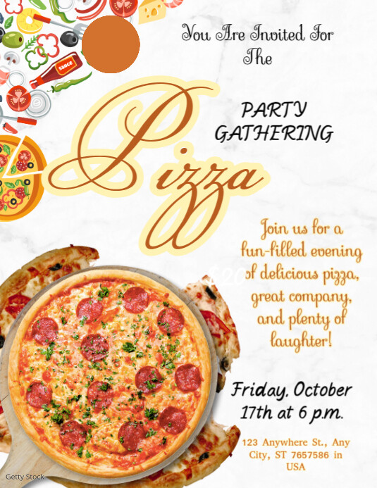 pizza party flyer Template | PosterMyWall