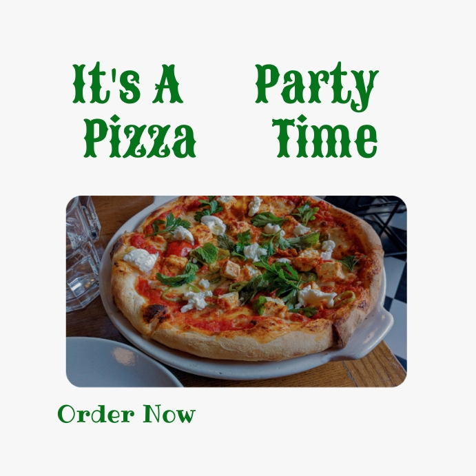 Pizza Party Instagram Post Templat | PosterMyWall