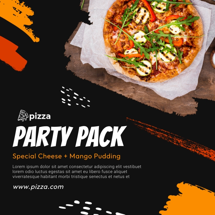 Pizza Party Pack Template | PosterMyWall