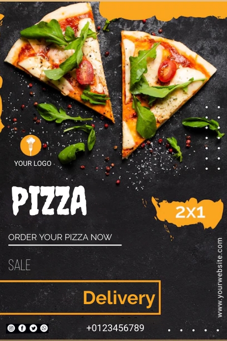 Copy of PIZZA PARTY POSTER TEMPLATE | PosterMyWall