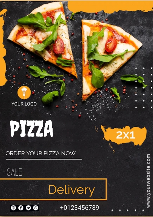 Copy of PIZZA PARTY TEMPLATE | PosterMyWall