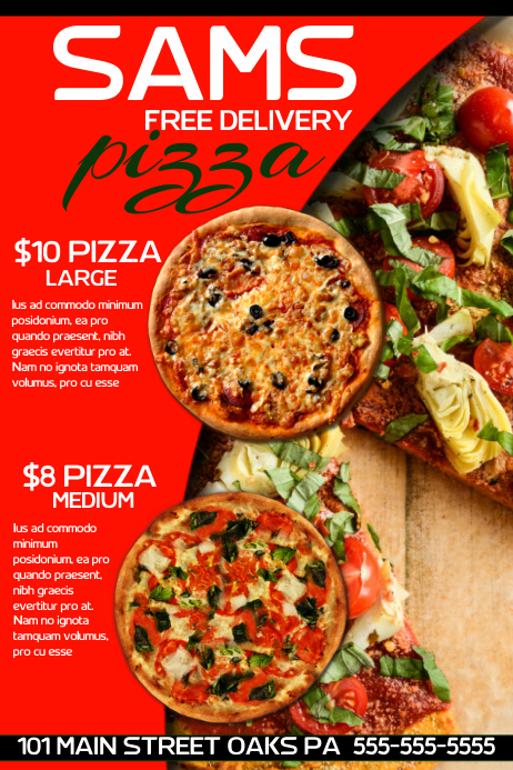Pizza Template | PosterMyWall