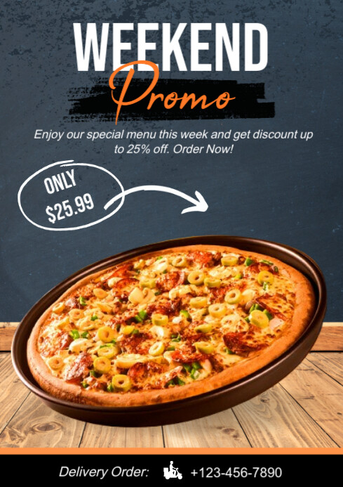 Pizza Promotion Template | PosterMyWall