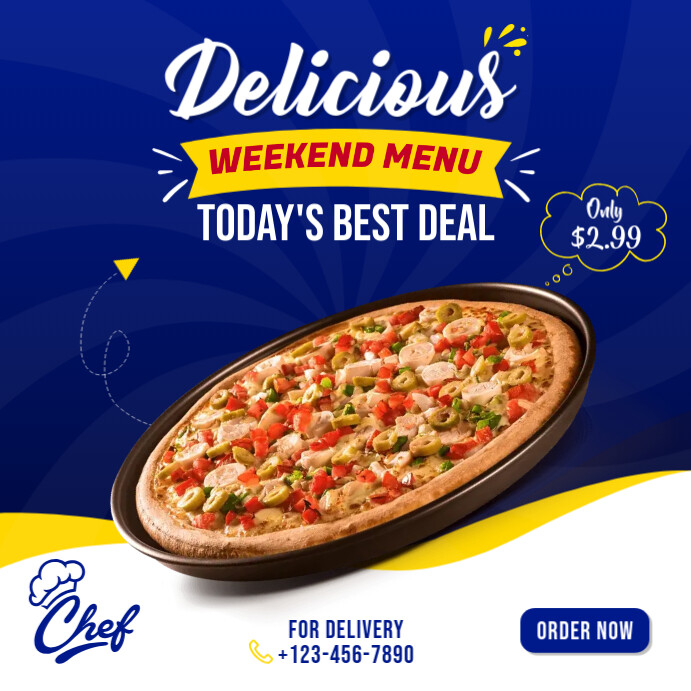 Copy of Pizza Promotion - Restaurant Post - Pizza Flyer - Restaurant ...