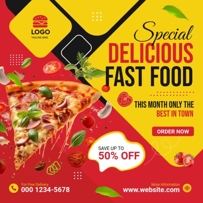 Pizza Promotion template | PosterMyWall