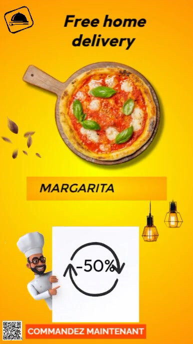 Pizza Restaurant Ad Digital Display (9:16) Template | PosterMyWall