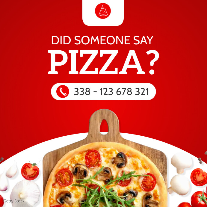 pizza restaurant advertisement square Template | PosterMyWall