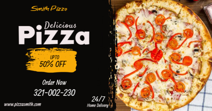 Pizza Restaurant Facebook Post Template | PosterMyWall