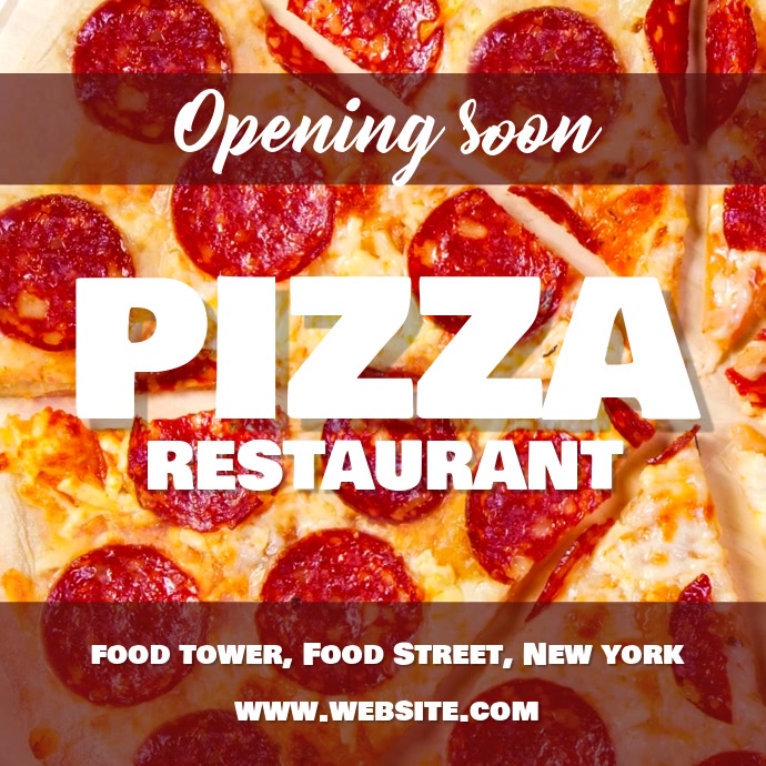 Pizza restaurant opening Template | PosterMyWall