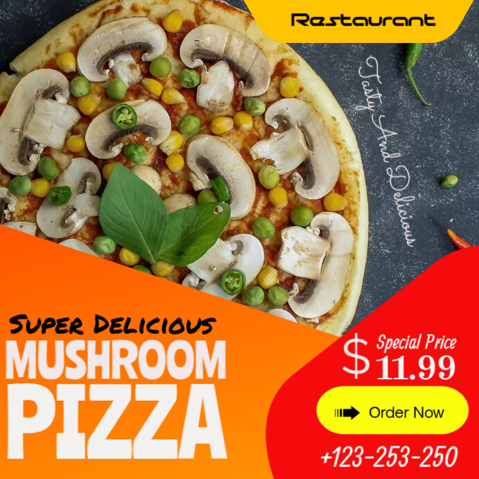 Pizza Restaurant Promotion Template | PosterMyWall