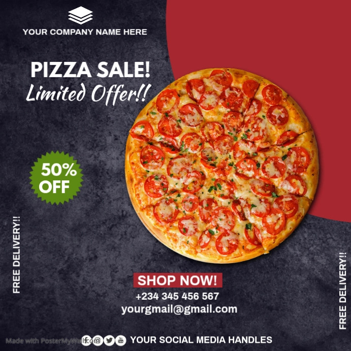 pizza sale Template | PosterMyWall