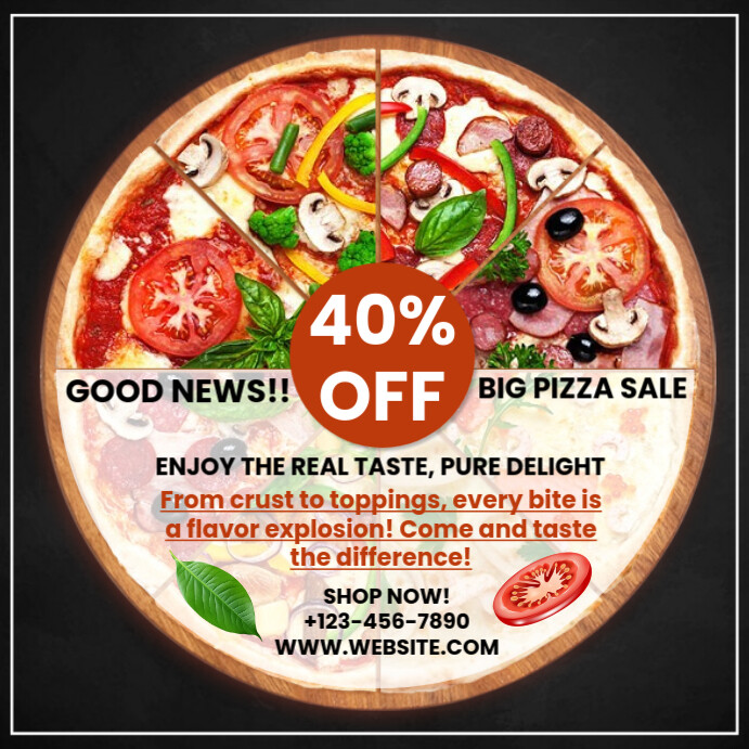 Pizza sale instagram ad Template | PosterMyWall