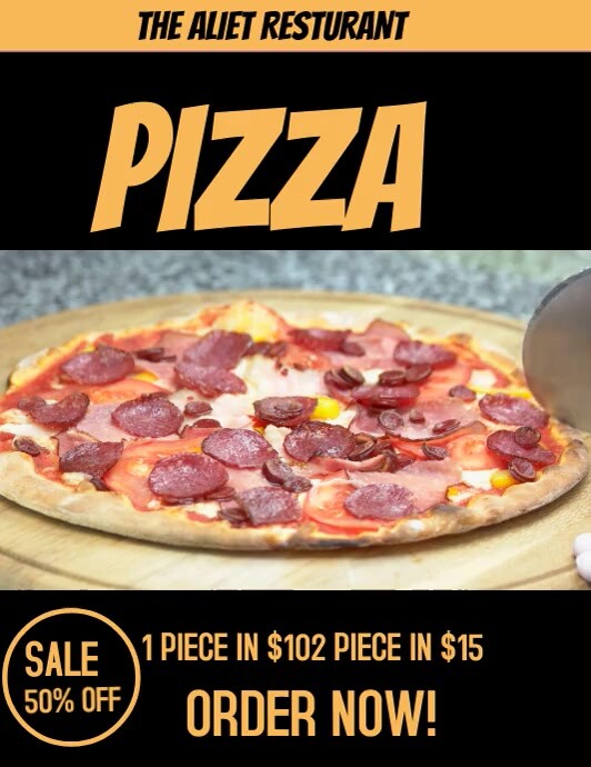 Plantilla de PIZZA SALE VIDEO FLYER | PosterMyWall