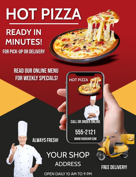 PIZZA SHOP Template | PosterMyWall