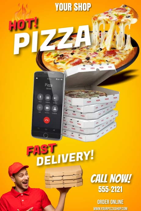 PIZZA SHOP FLYER Template | PosterMyWall