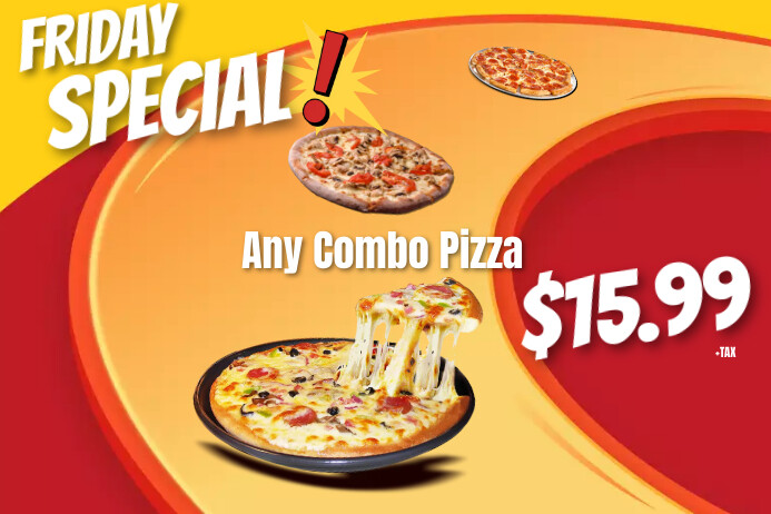 PIZZA SHOP SPECIAL POSTER Template | PosterMyWall
