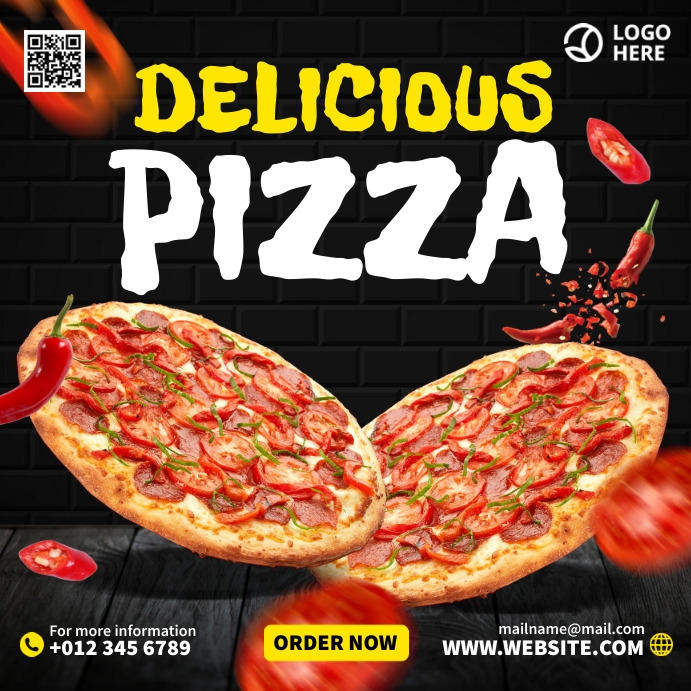 Pizza Template Ads | PosterMyWall