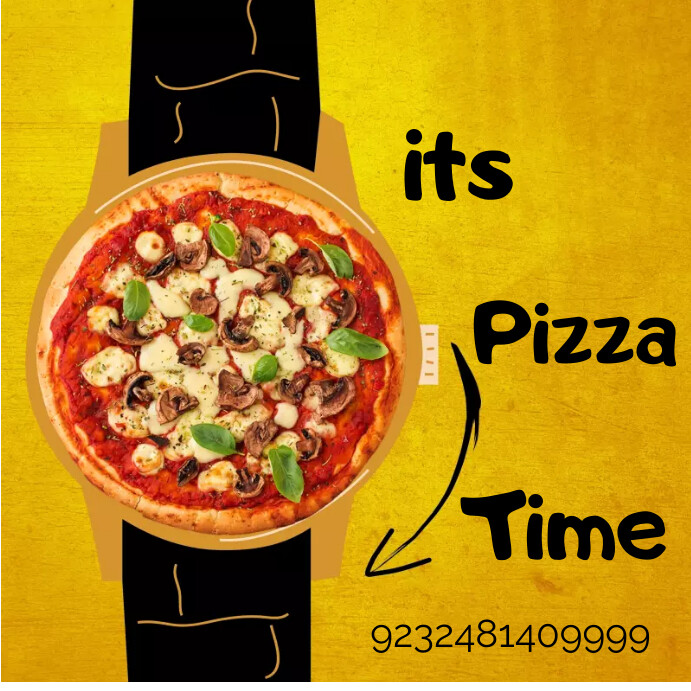 Pizza time Instagram post .pizza ads Template | PosterMyWall