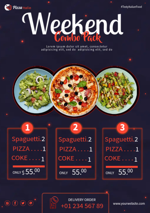 Pizza Weekend Flyers Template | PosterMyWall