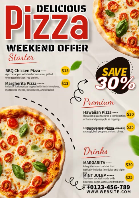 Copy of Pizza Weekend Offer Promotion Poster | PosterMyWall