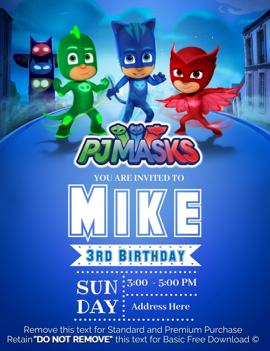 PJ Masks Template | PosterMyWall