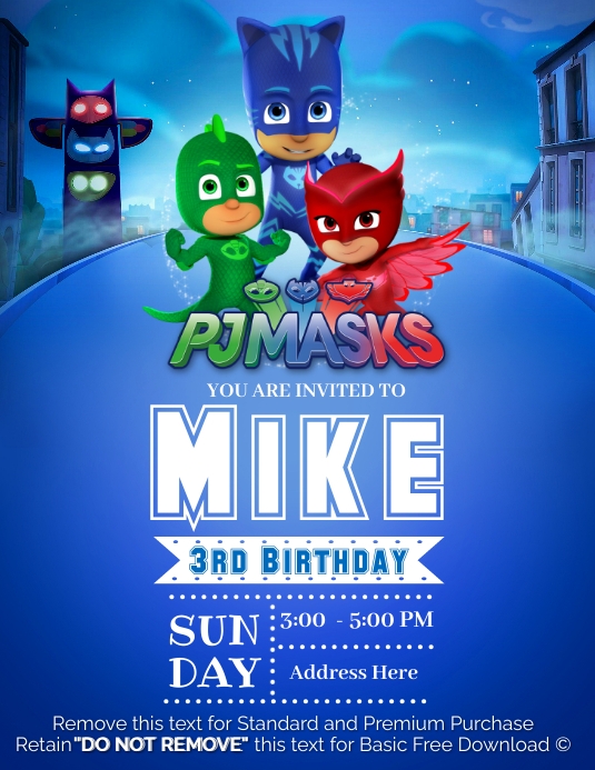 PJ Masks Template | PosterMyWall